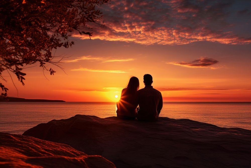 Outdoors sunset nature adult. | Premium Photo - rawpixel