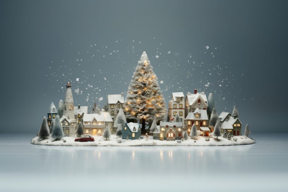 Christmas architecture transportation illuminated. | Premium Photo ...