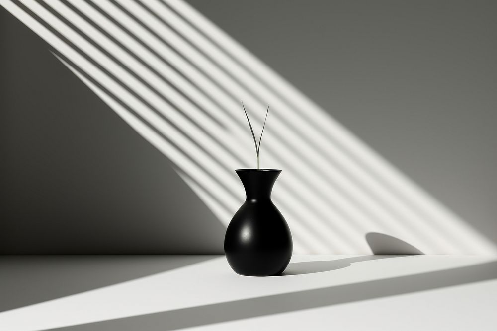 Shadow vase monochrome darkness. AI | Free Photo - rawpixel
