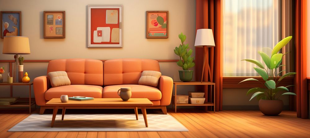 Room architecture furniture building. | Free Photo Illustration - rawpixel