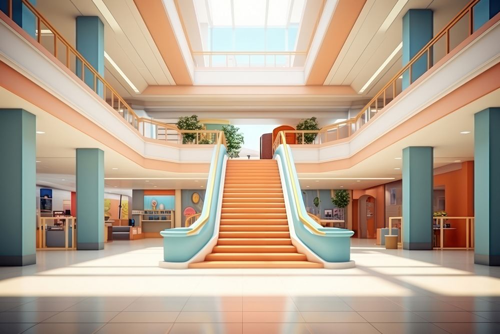 Architecture staircase building lobby. AI | Premium Photo Illustration ...
