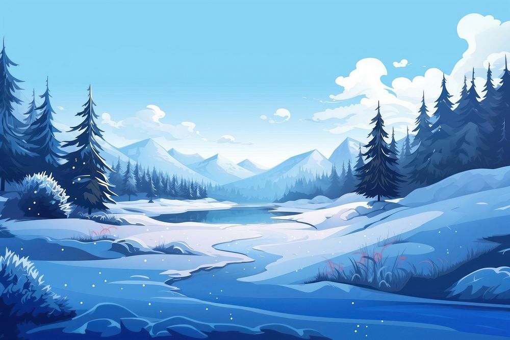 Landscape outdoors winter nature. AI | Premium Photo Illustration ...