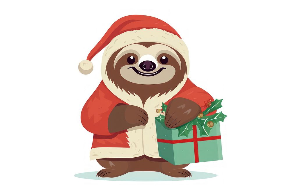 Sloth christmas nature representation. AI | Free Photo Illustration ...