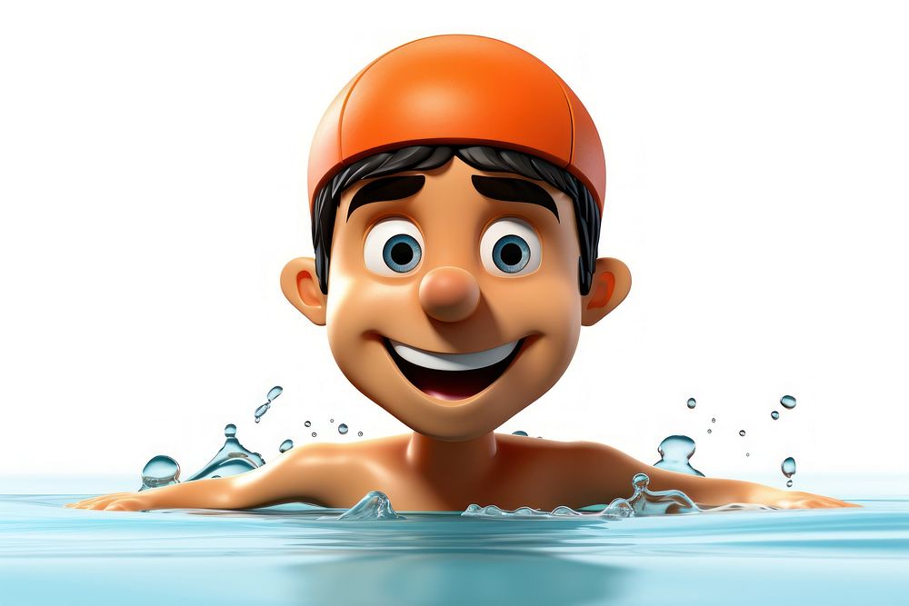Swimming swimmer cartoon sports. AI | Free Photo Illustration - rawpixel