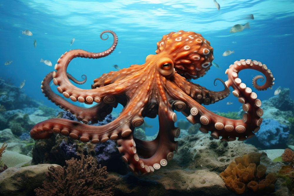 Octopus animal wildlife marine. | Premium Photo - rawpixel