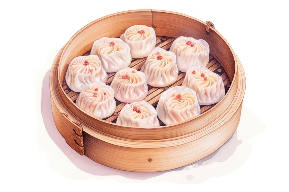 Dumpling food white background xiaolongbao. | Free Photo Illustration ...