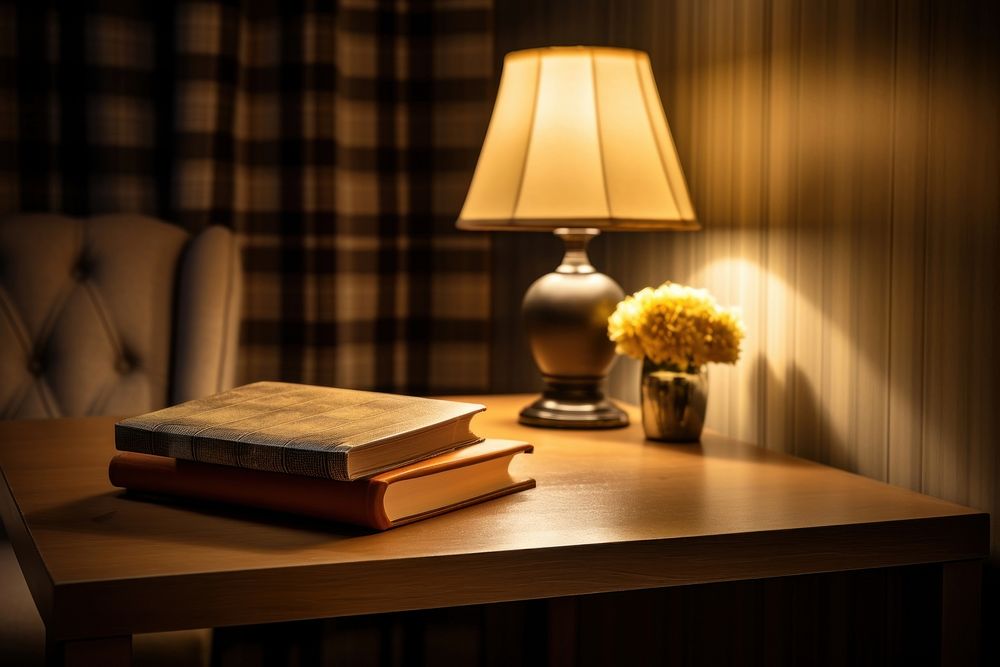 Table lamp book publication. | Premium Photo - rawpixel