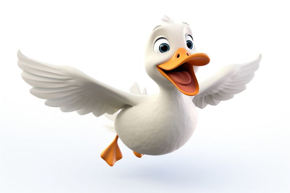 Duck cartoon animal flying. AI | Free Photo Illustration - rawpixel