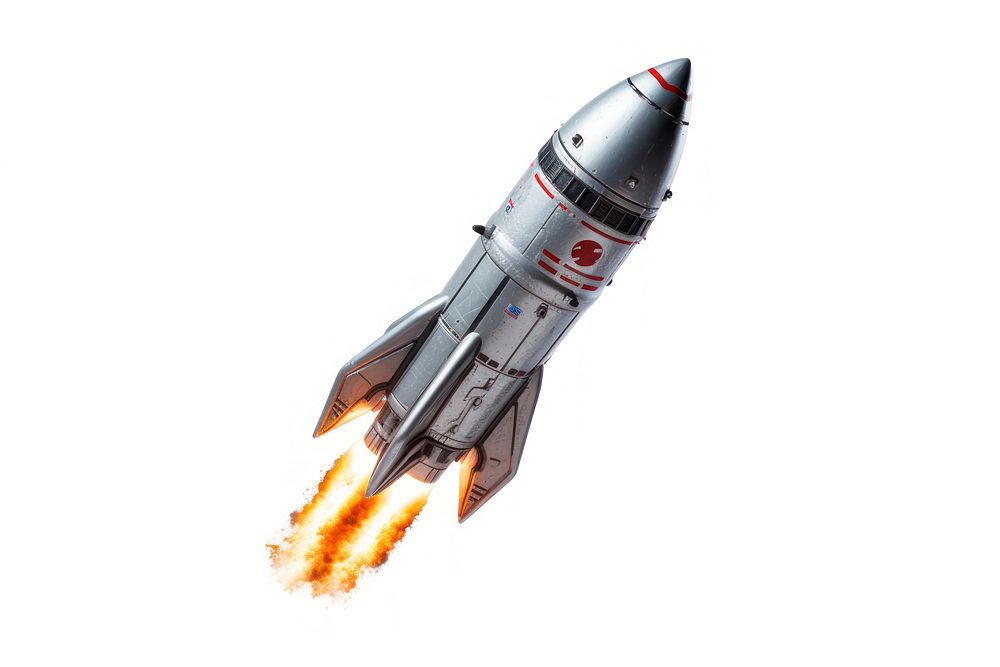 Rocket missile white background spacecraft. | Premium Photo - rawpixel