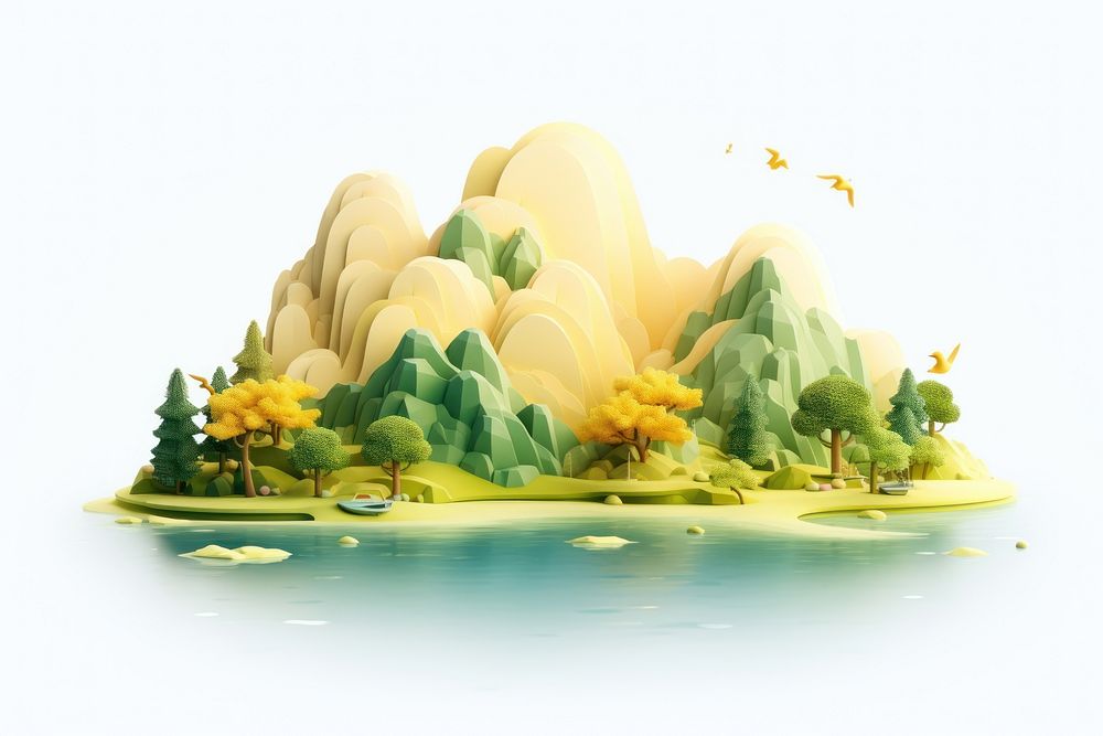 Outdoors cartoon nature yellow. AI | Free Photo Illustration - rawpixel
