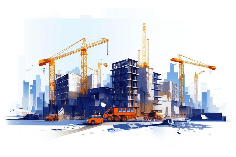 Construction white background transportation architecture | Premium ...