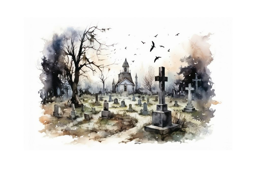 Cemetery tombstone outdoors white background. | Premium Photo ...