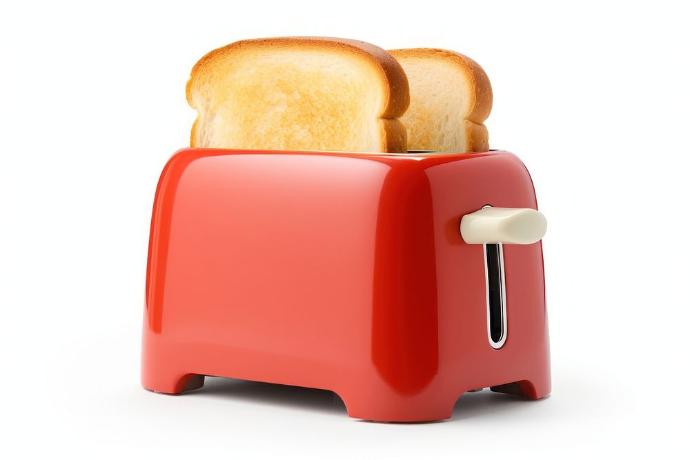 Bread toaster food red. AI | Free Photo - rawpixel