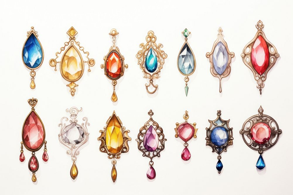 Necklace gemstone jewelry earring. AI | Premium Photo Illustration ...