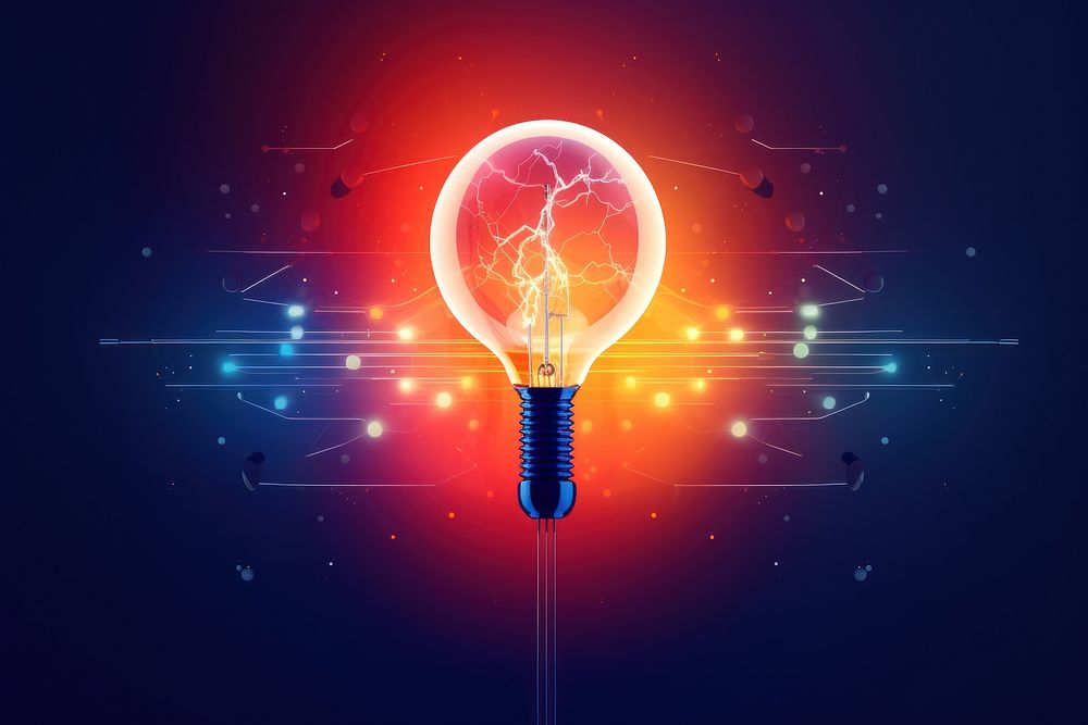 Lightbulb illuminated electricity technology. | Free Photo Illustration ...