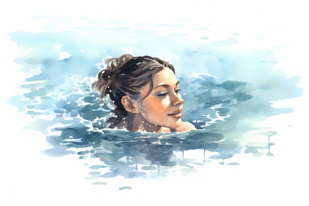 Swimming portrait outdoors nature. AI | Free Photo Illustration - rawpixel