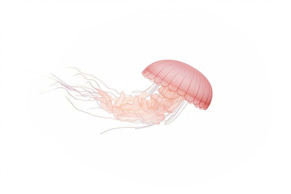 Jellyfish animal white background invertebrate. | Free Photo ...