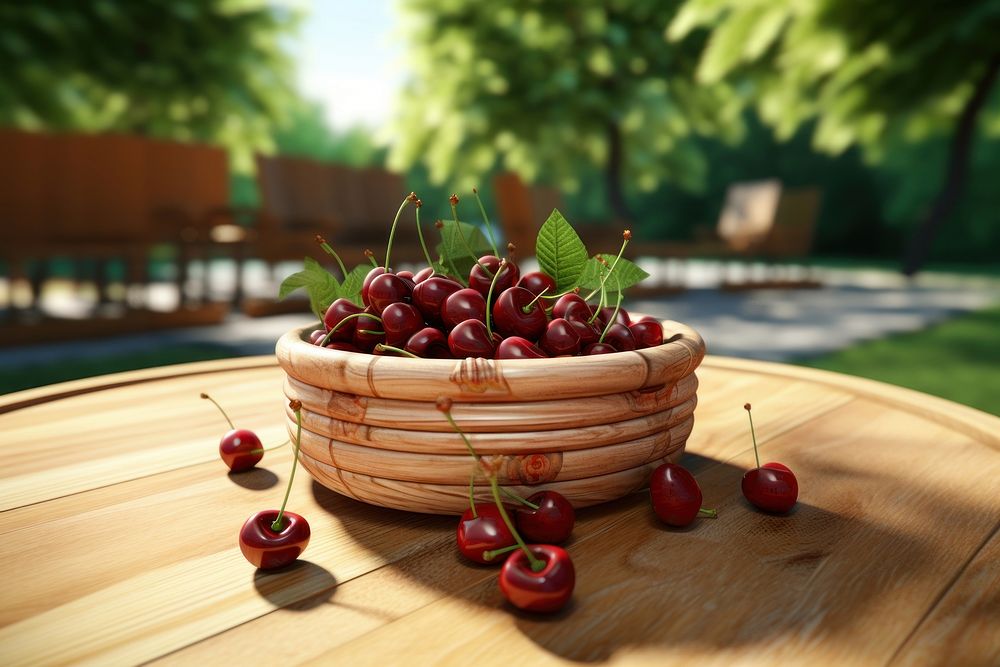 Cherry basket plant fruit | Free Photo Illustration - rawpixel