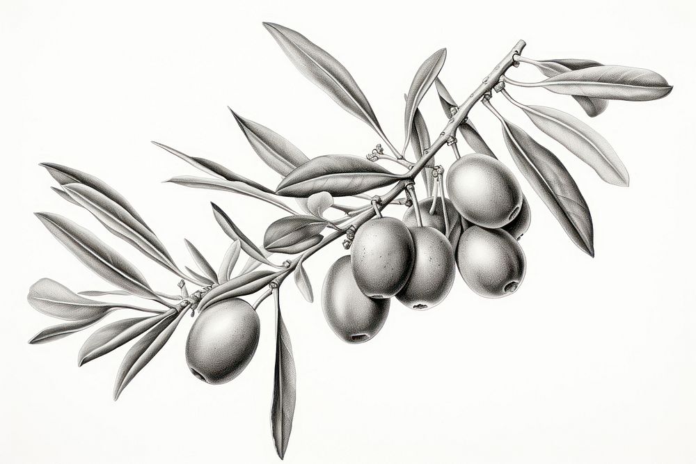 Drawing sketch plant olive | Free Photo Illustration - rawpixel