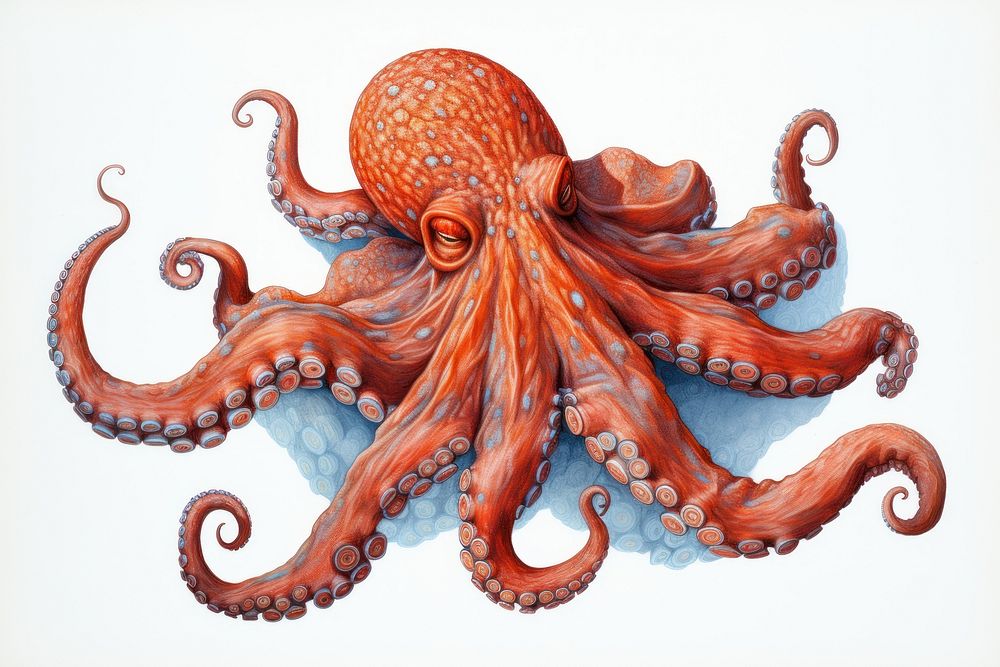 Octopus animal invertebrate cephalopod. | Free Photo Illustration ...