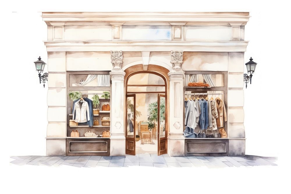 Architecture building boutique clothing. | Premium Photo Illustration ...