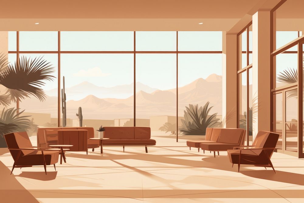 Lobby architecture furniture building. AI | Premium Photo Illustration ...