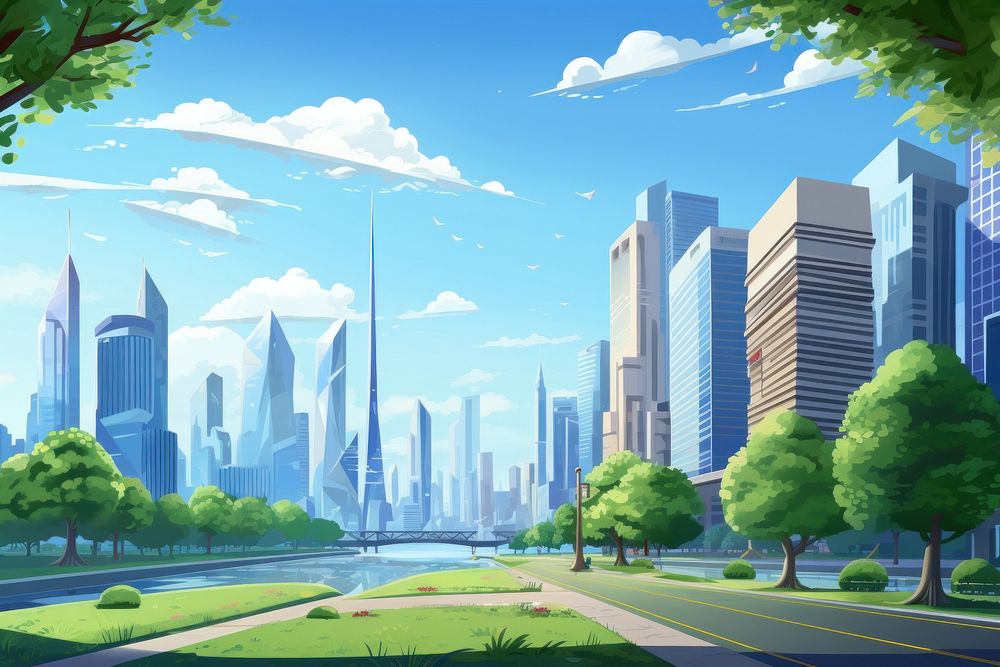 Modern buildings city architecture cityscape. | Premium Photo ...