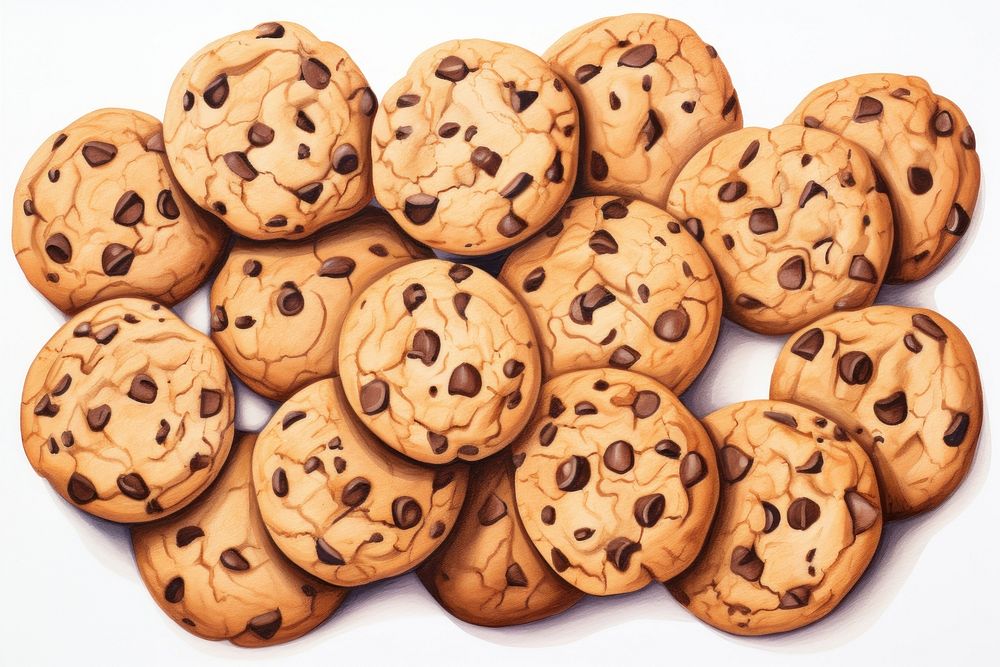 Cookie backgrounds chocolate food, digital | Premium Photo Illustration ...