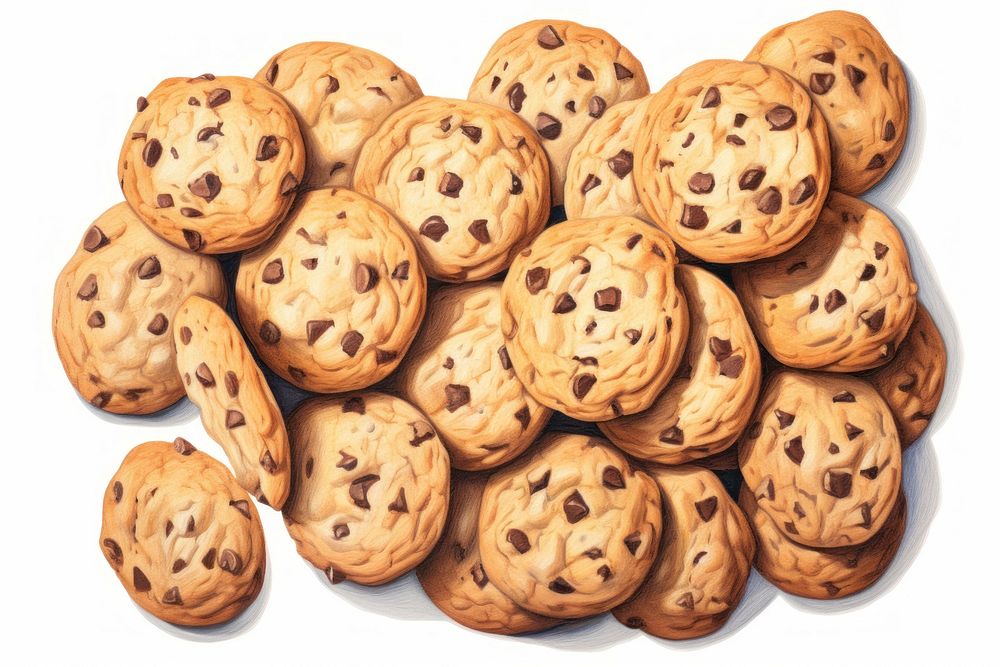 Cookie chocolate biscuit food, digital | Premium Photo Illustration ...