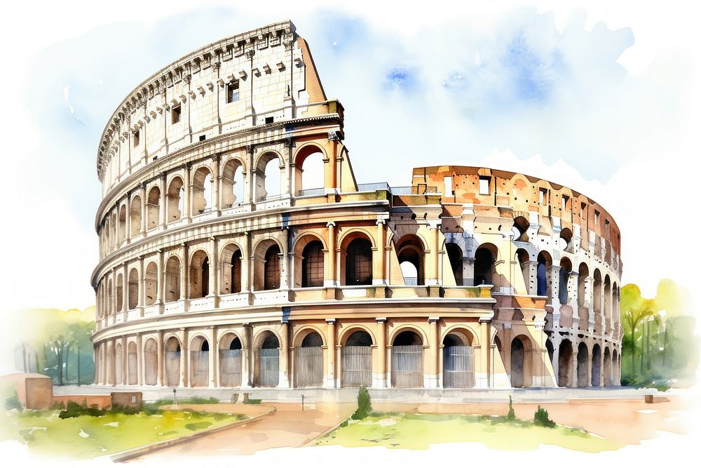 Architecture colosseum building landmark. AI | Free Photo Illustration ...