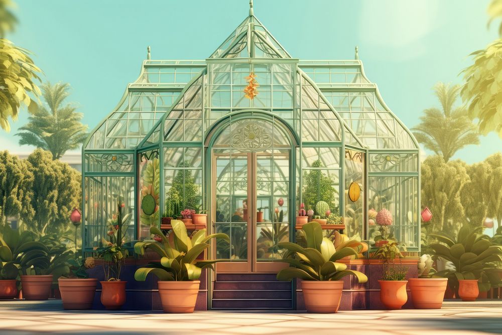 Greenhouse gardening outdoors nature. | Premium Photo Illustration ...