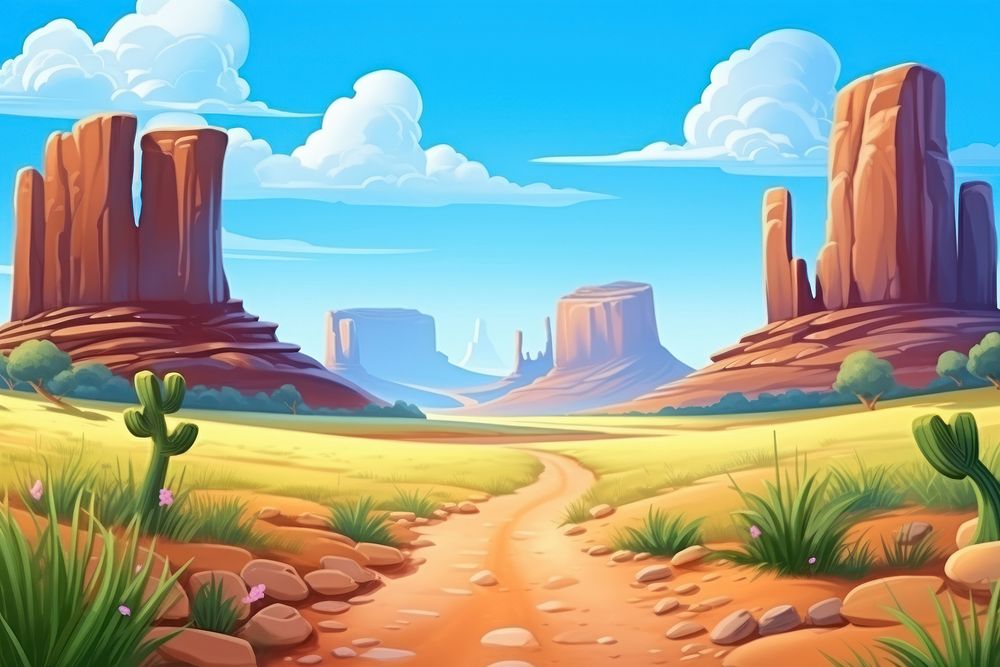 Landscape outdoors cartoon nature. | Premium Photo Illustration - rawpixel