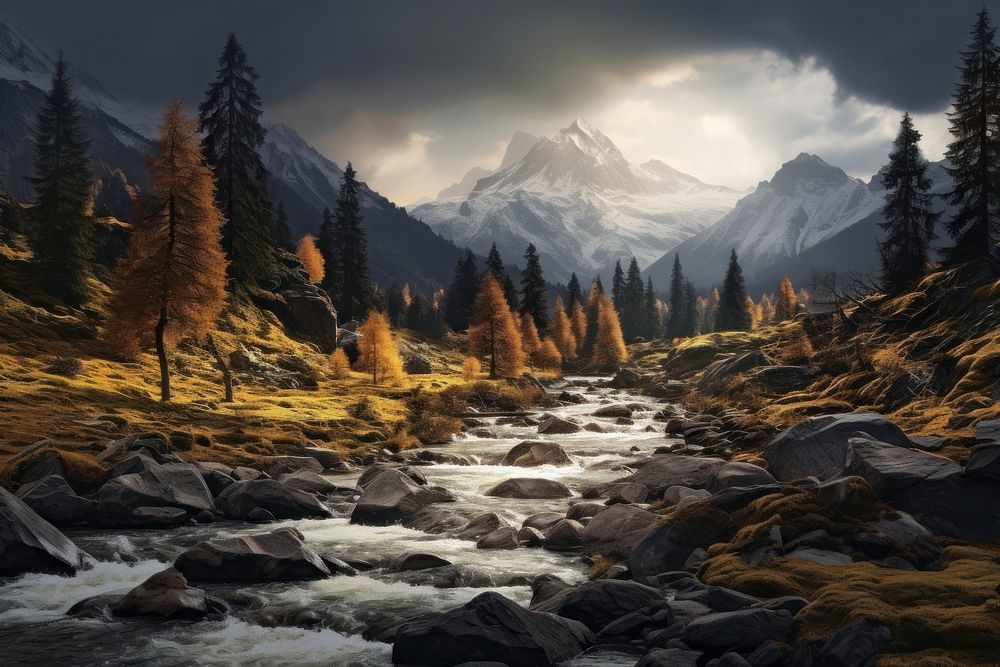 Wilderness nature landscape mountain. AI | Premium Photo - rawpixel