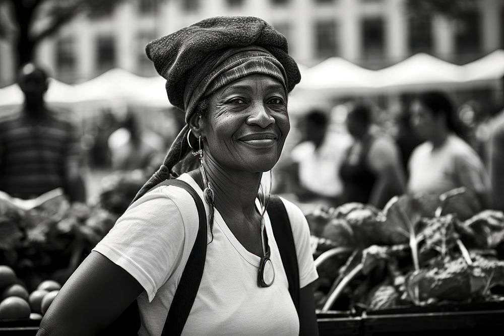 Portrait market adult smile. AI | Free Photo - rawpixel