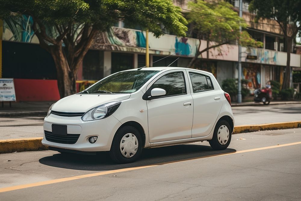 Hatchback car vehicle white. AI | Premium Photo - rawpixel