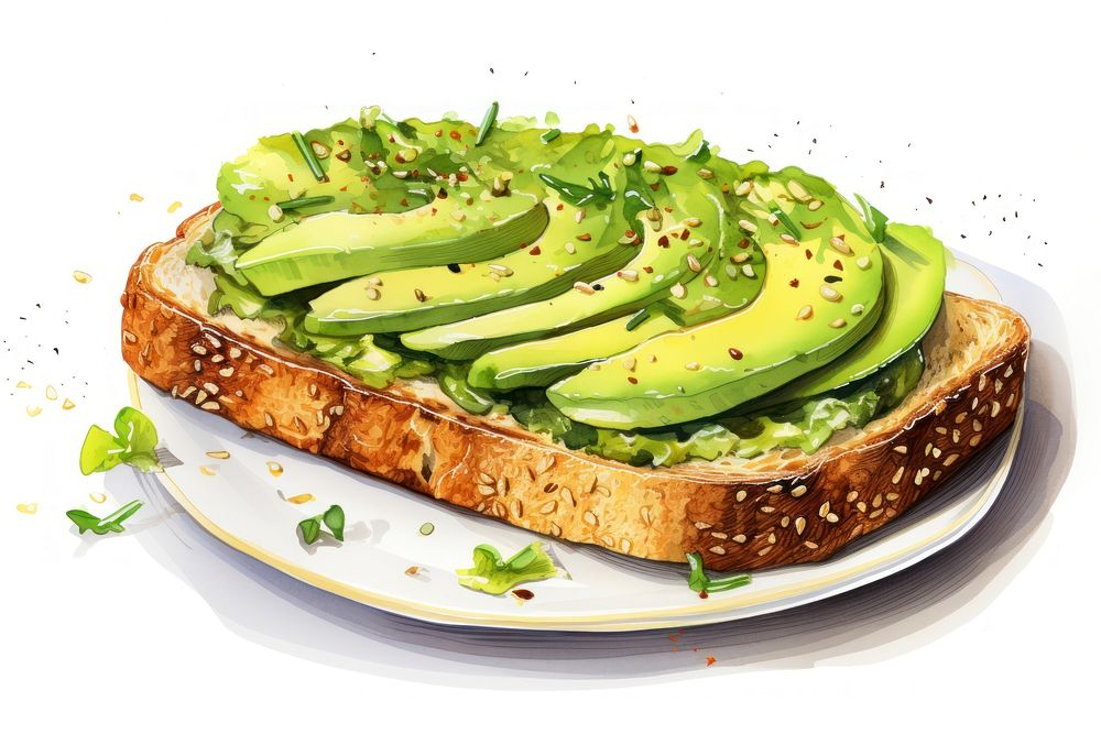 Avocado plate food avocado toast. | Premium Photo Illustration - rawpixel