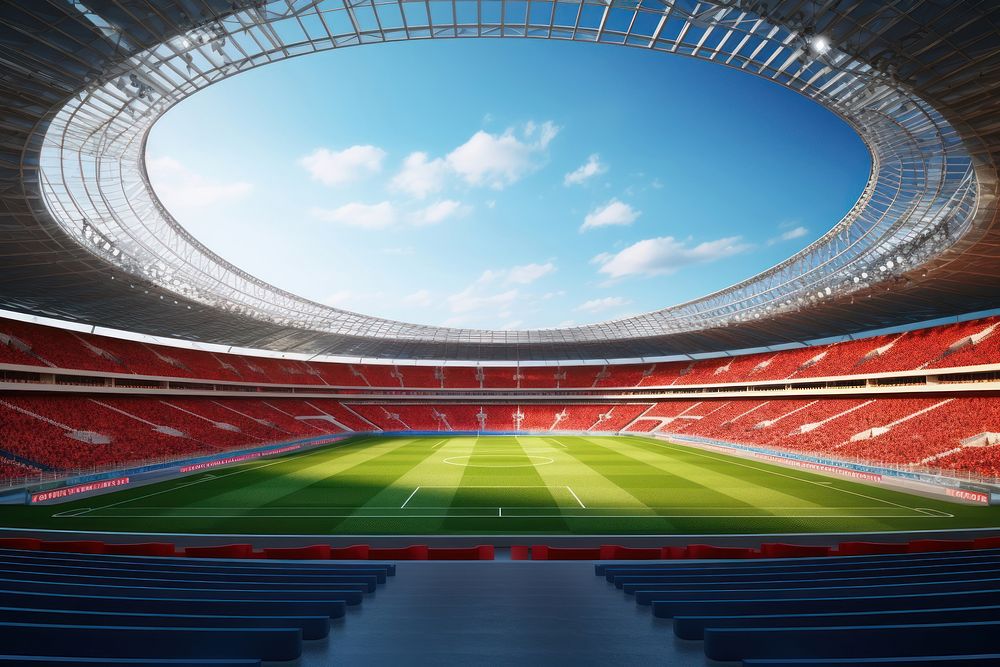 Football stadium sports architecture. | Premium Photo Illustration ...