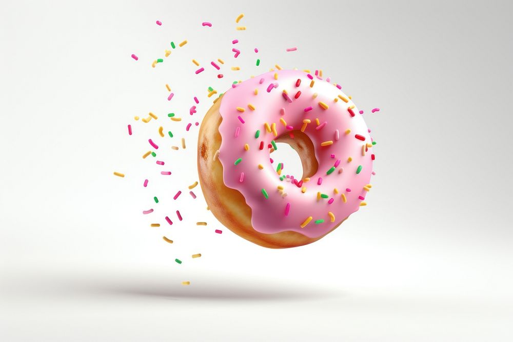 Sprinkles donut food confectionery. AI | Free Photo - rawpixel