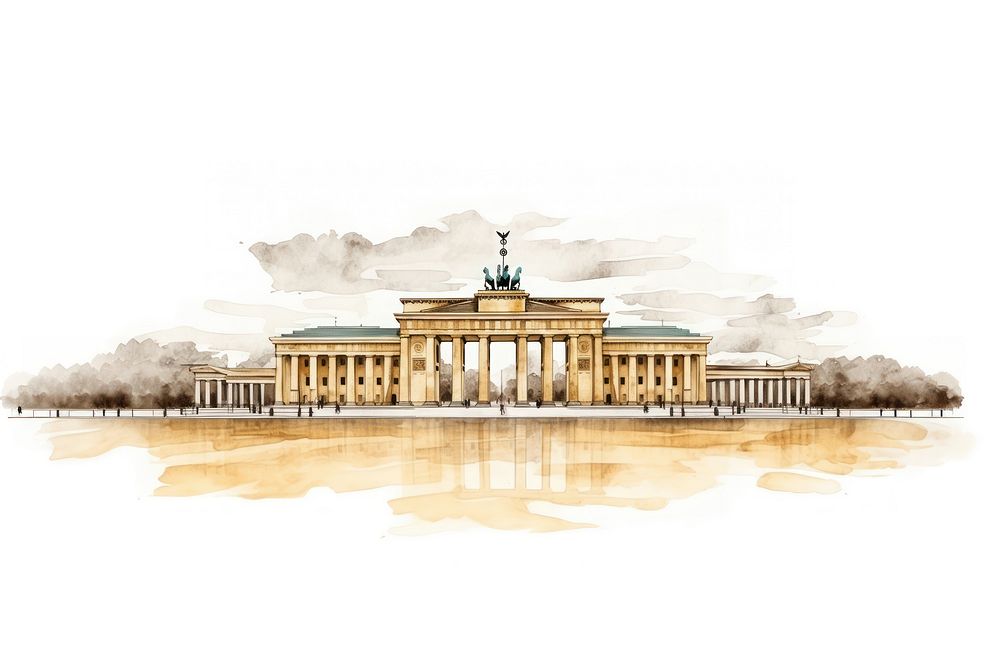 Architecture building landmark white background. | Free Photo ...