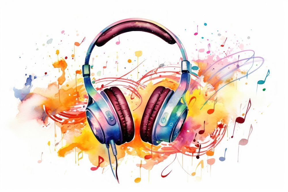 Headphones headset music electronics. AI | Free Photo Illustration ...