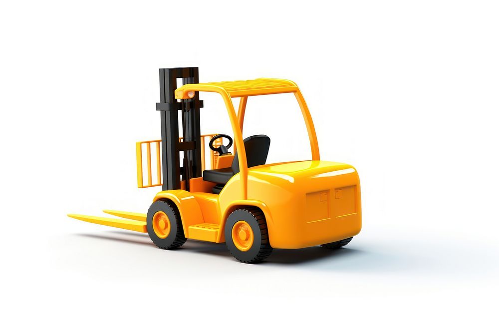 Forklift white background delivering | Free Photo Illustration - rawpixel