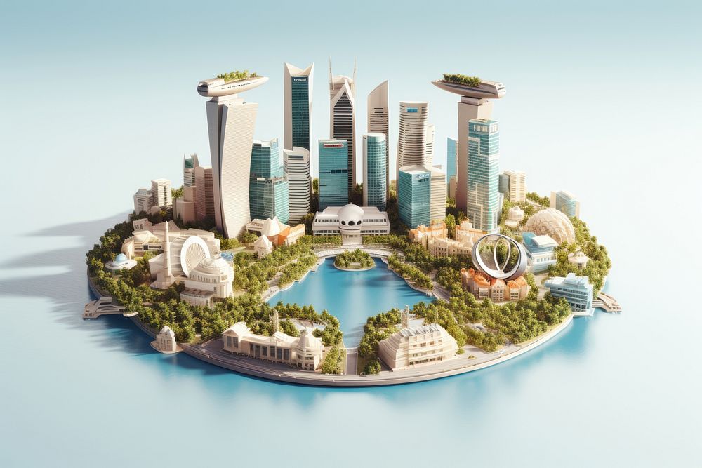 City architecture cityscape outdoors. | Premium Photo Illustration ...