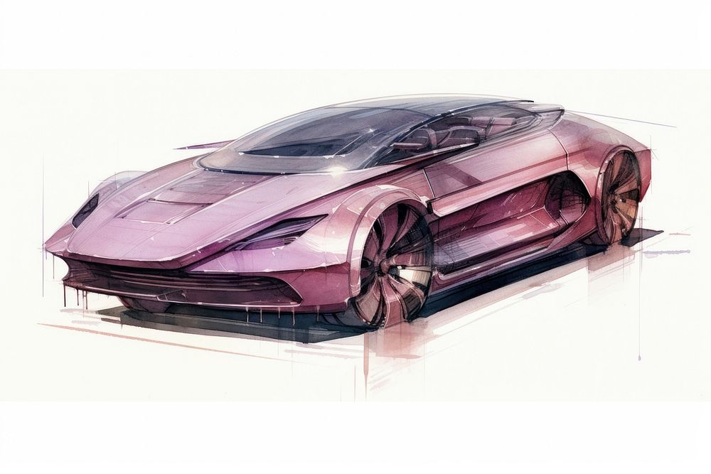 Futuristic car vehicle drawing sketch. | Free Photo Illustration - rawpixel
