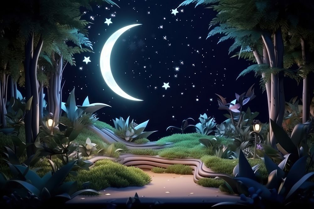 Night moon astronomy outdoors. | Premium Photo Illustration - rawpixel