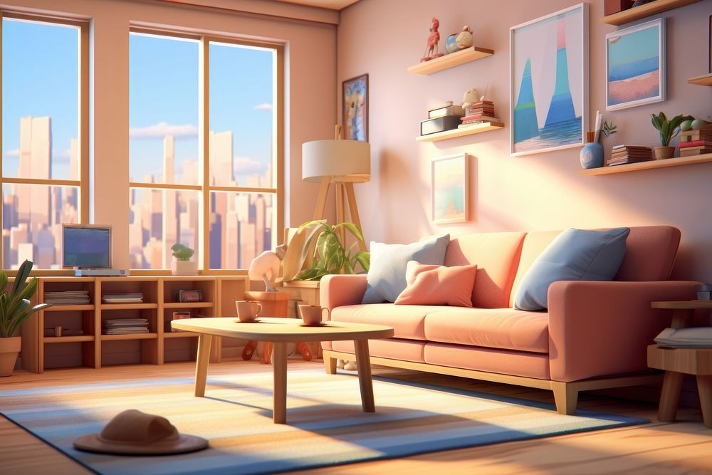 Room architecture furniture building. AI | Free Photo Illustration ...