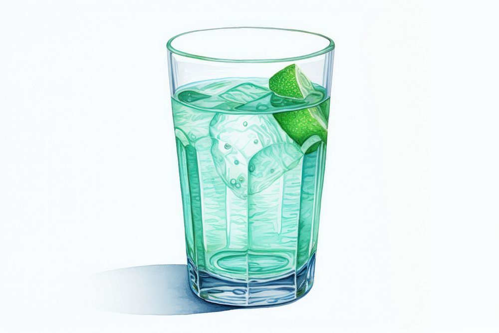 Drink glass cocktail mojito, digital | Free Photo Illustration - rawpixel