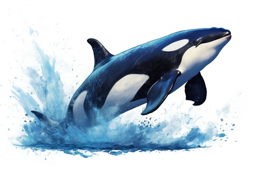 Animal mammal orca fish, digital | Free Photo Illustration - rawpixel