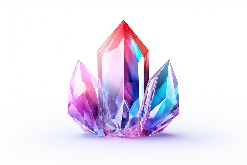 Crystal gemstone jewelry white background | Free Photo Illustration ...