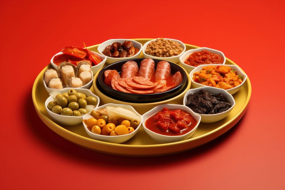 Tapas food meat meal. AI | Free Photo - rawpixel