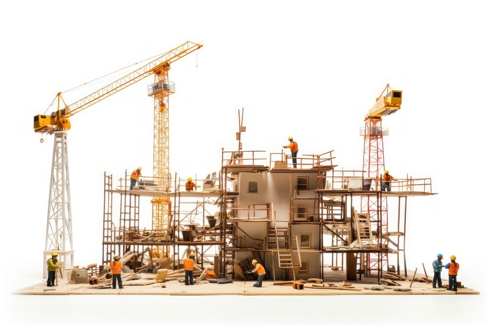 Construction white background architecture development. | Free Photo ...